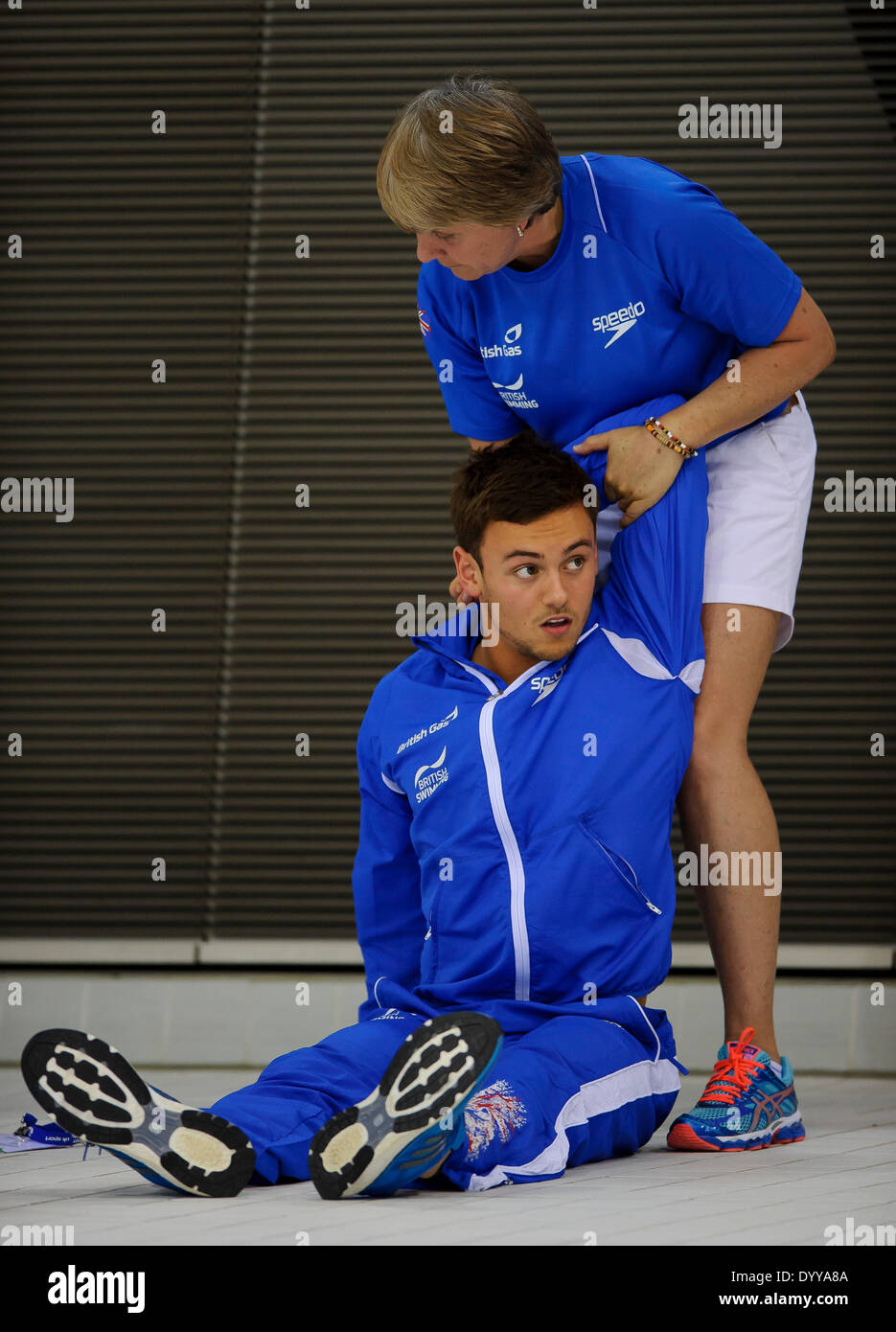 London, UK. 27th Apr, 2014. Tom Daley of Great Britain (GBR) is ...