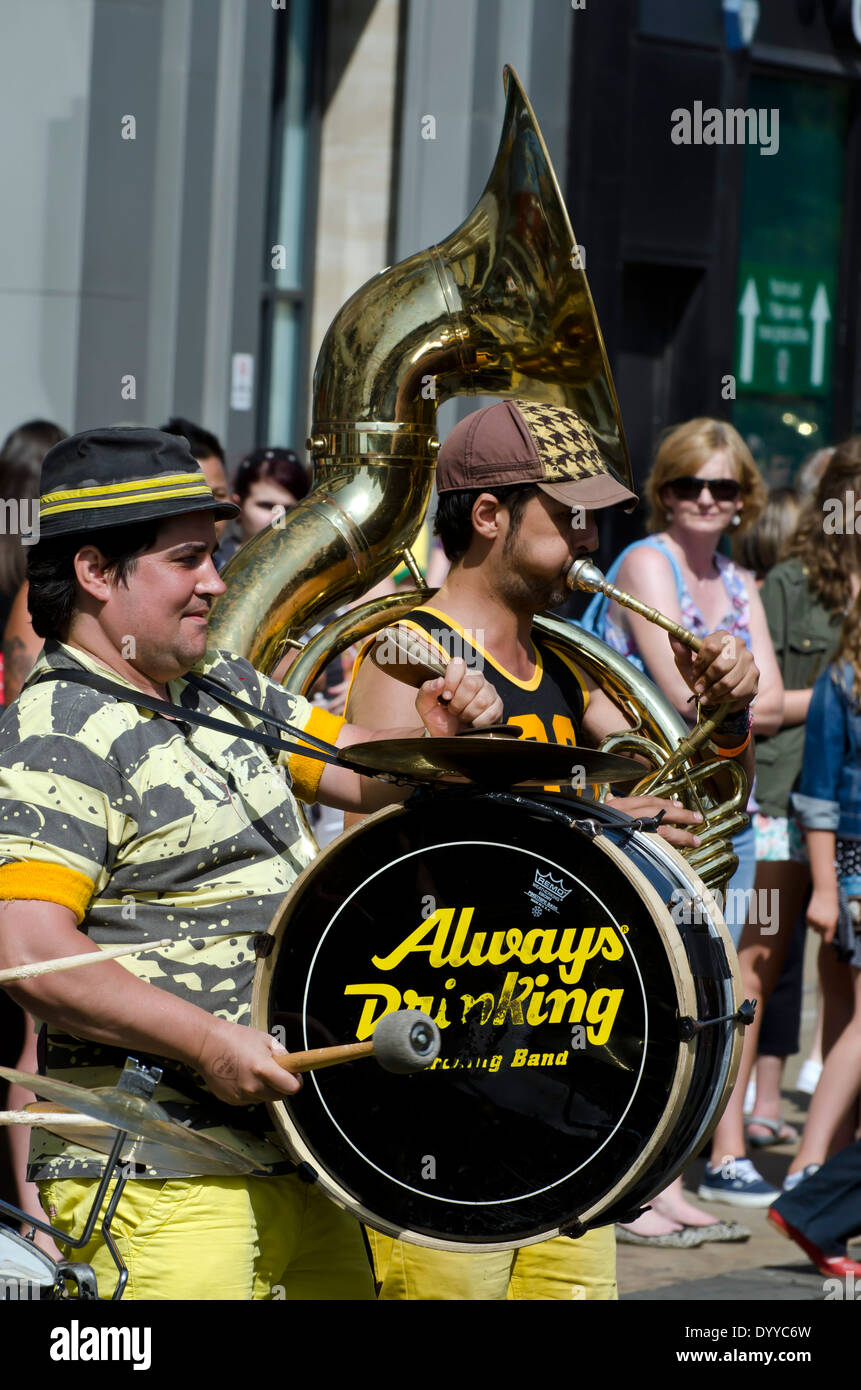 The Always Drinking Marching Band performing at the Carnival, part of ...