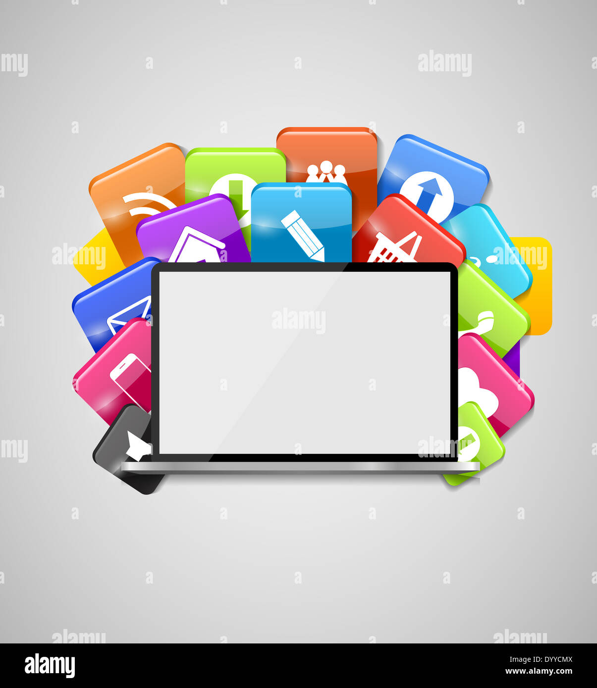 Cloud Computing Concept Vector Illustration. EPS 10 Stock Photo - Alamy