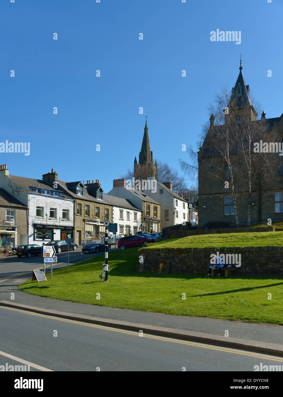 Junction of Station Road and Front Street. Alston, Cumbria, England ...
