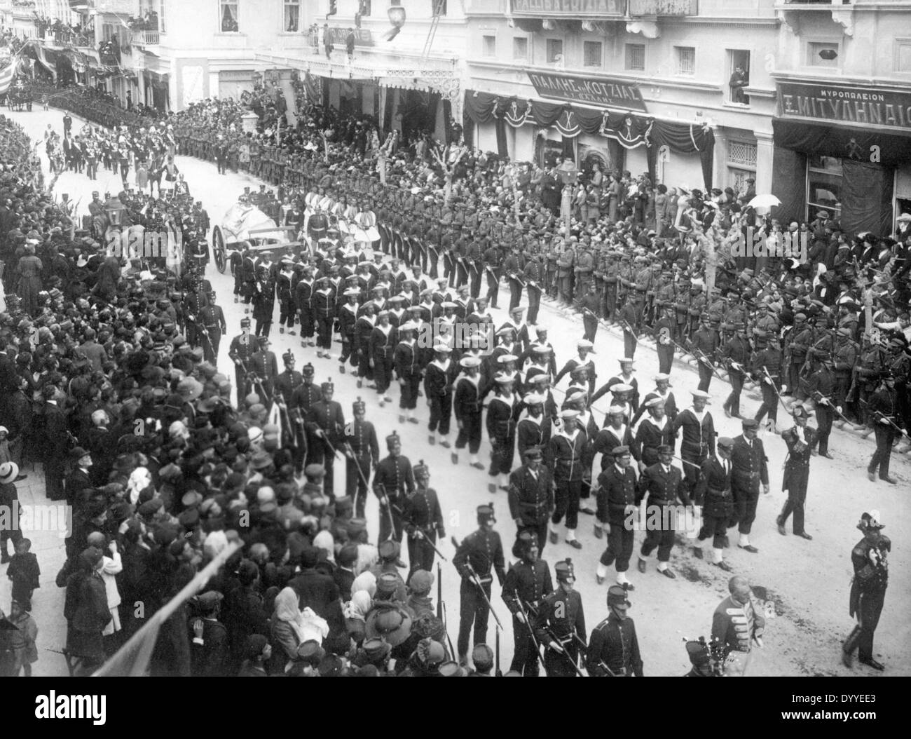 Funeral procession of King Georg I. of Greece in Athens, 1913 Stock ...