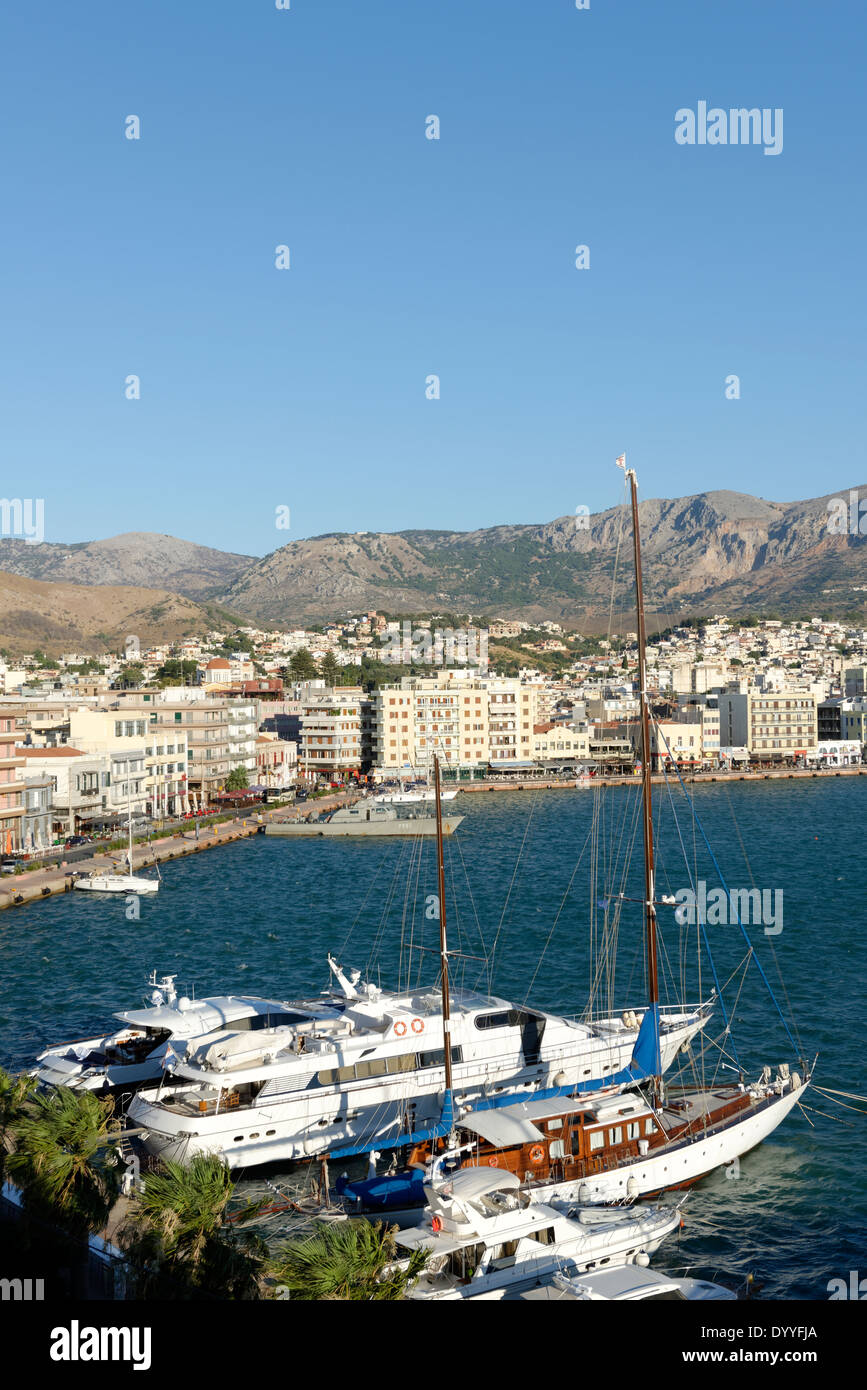 View wide waterfront Chios Town largest city on Greek Island Chios ...