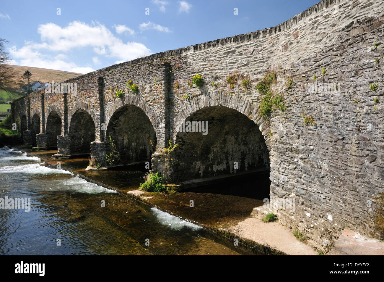 Withypool Bridge over the River Barle, Exmoor Viewed from North East ...