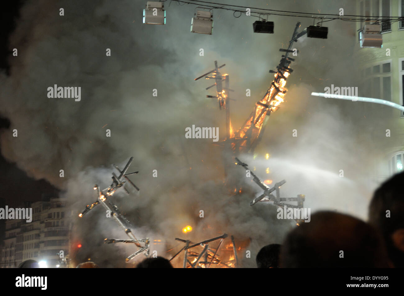 Valencia Fallas burning celebrations Spain, March 2014 Stock Photo - Alamy