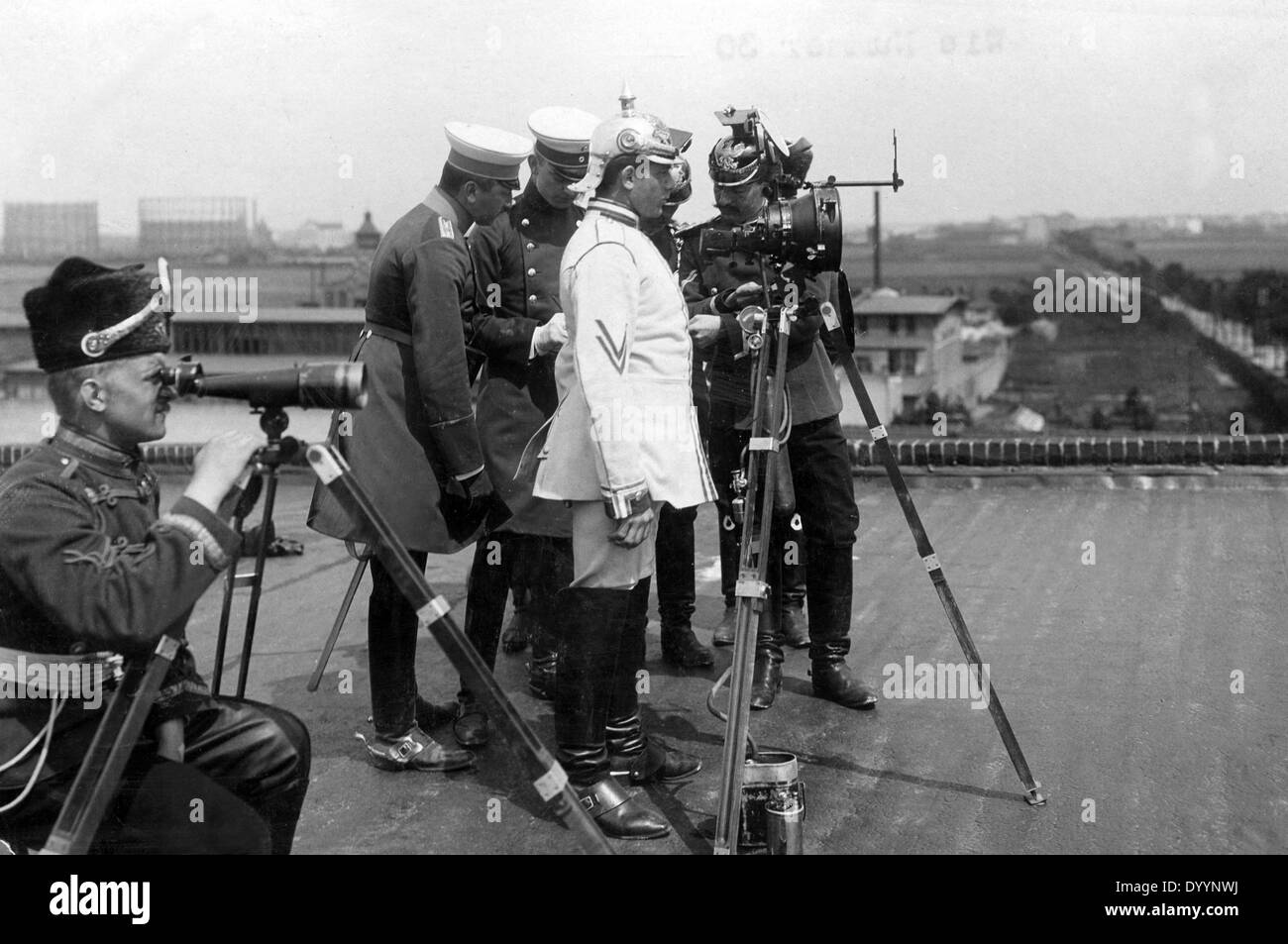 Signal soldiers during an exercise, around 1900 Stock Photo - Alamy