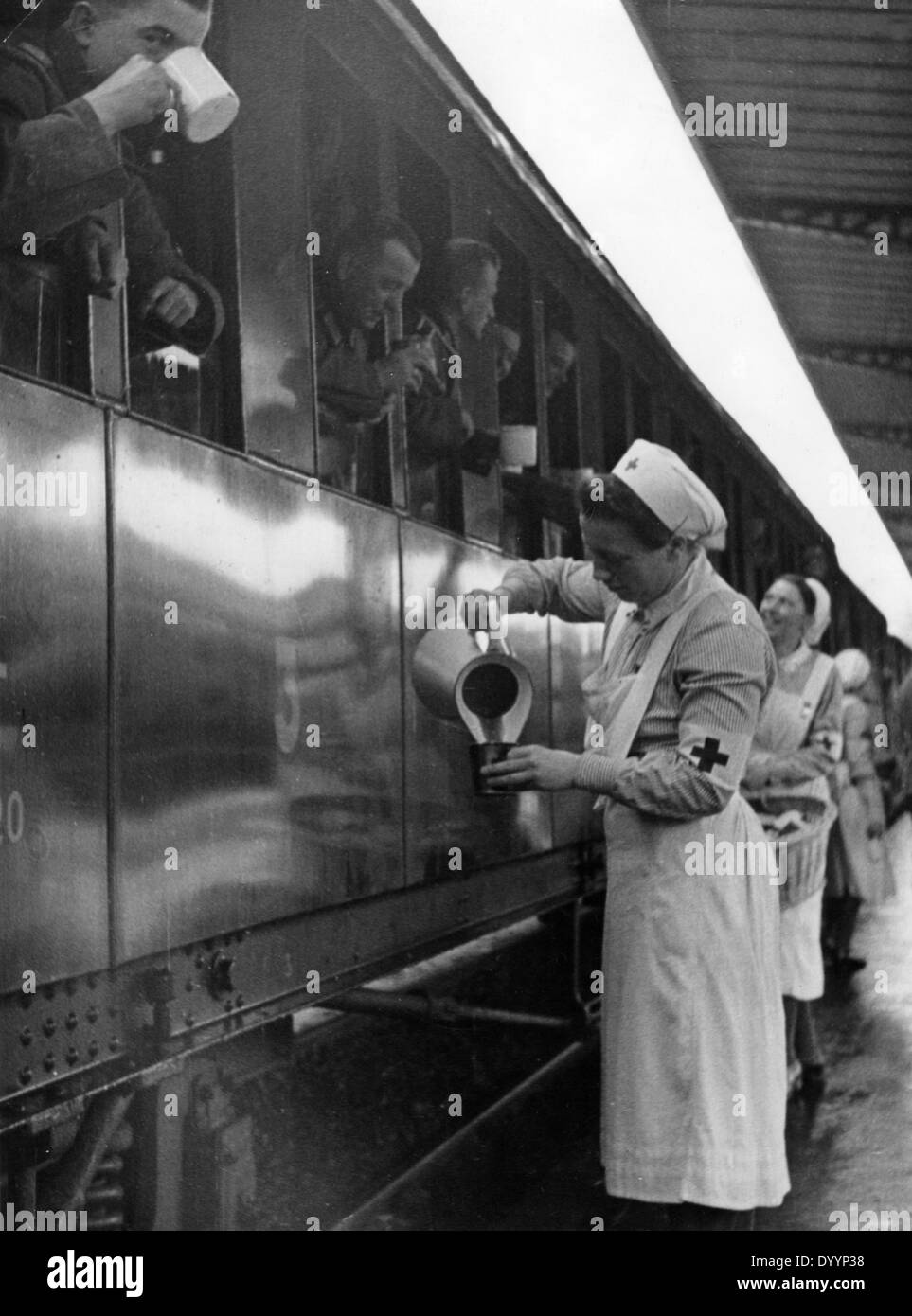 Red cross train world war Black and White Stock Photos & Images - Alamy