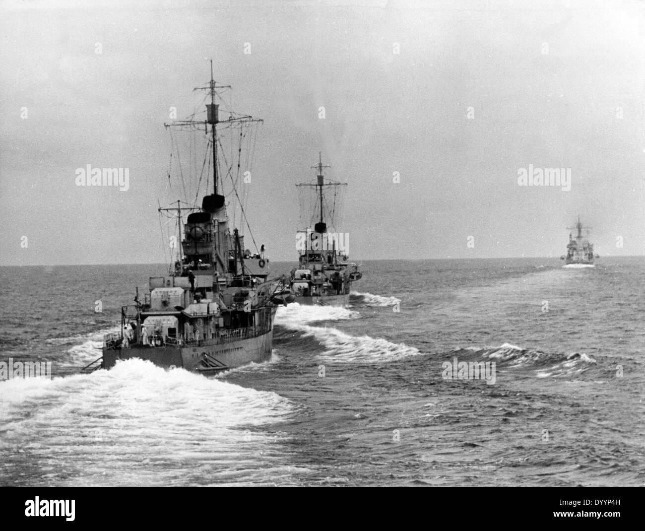A destroyer of the kriegsmarine on a trip in peace hi-res stock ...