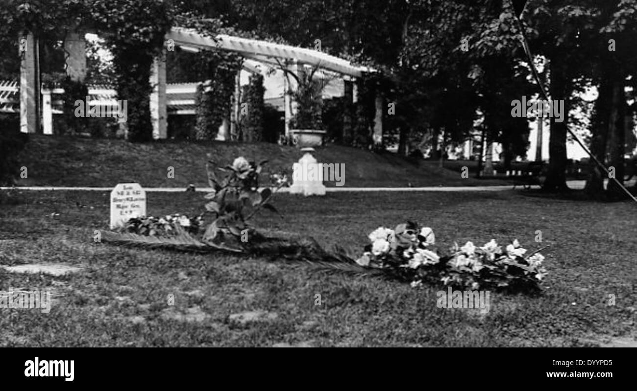 This photograph shows the gravesite of General Henry W. Lawton, located ...