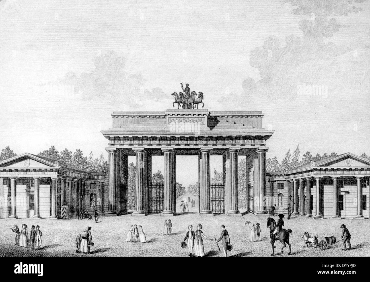 Brandenburg gate pariser square Black and White Stock Photos & Images ...