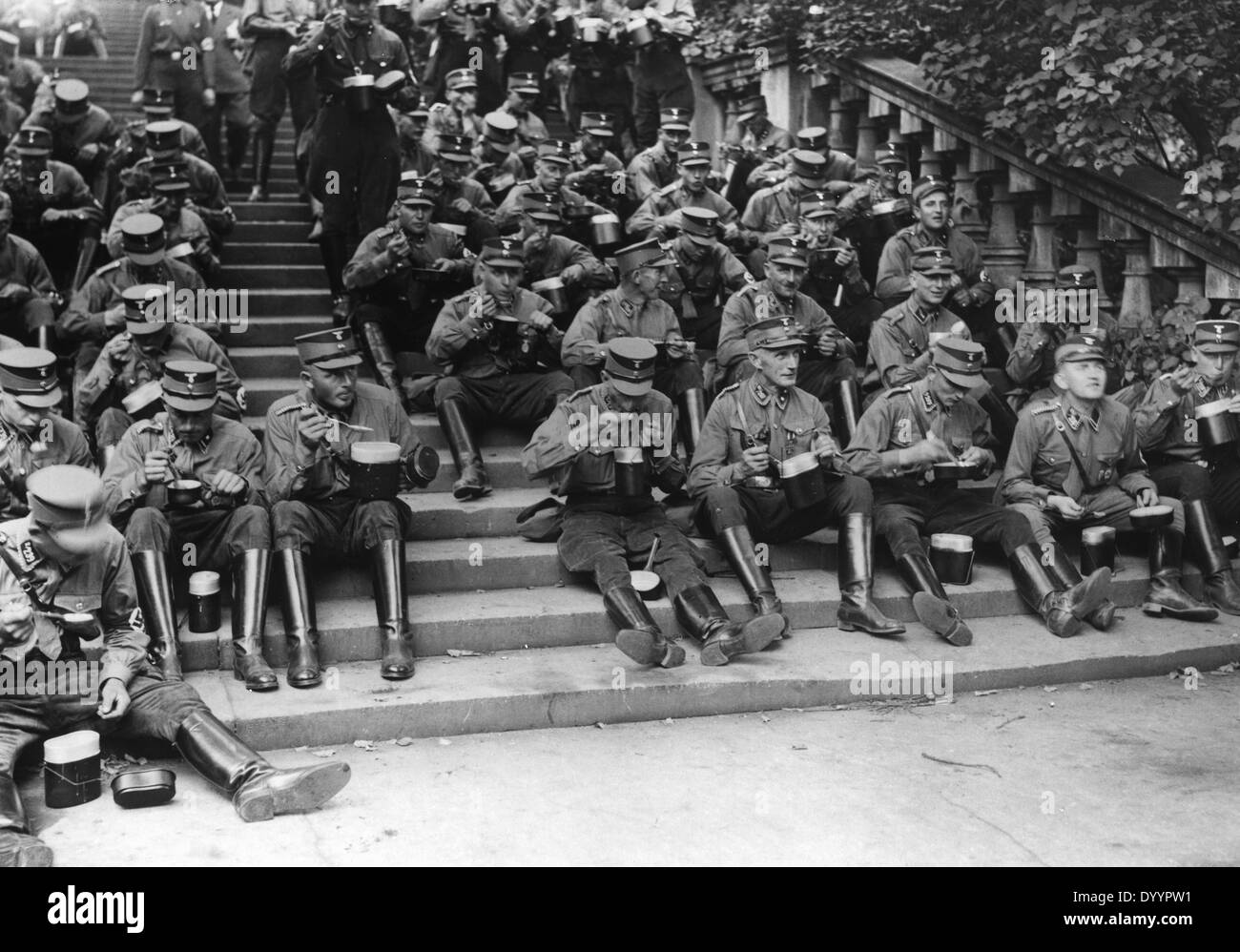 SA-men take a break during the 'Ralley of Victory' in Nuremberg, 1933 ...