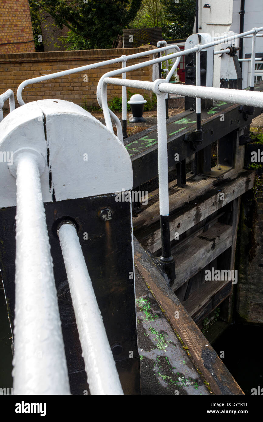 canal lock gates Stock Photo - Alamy