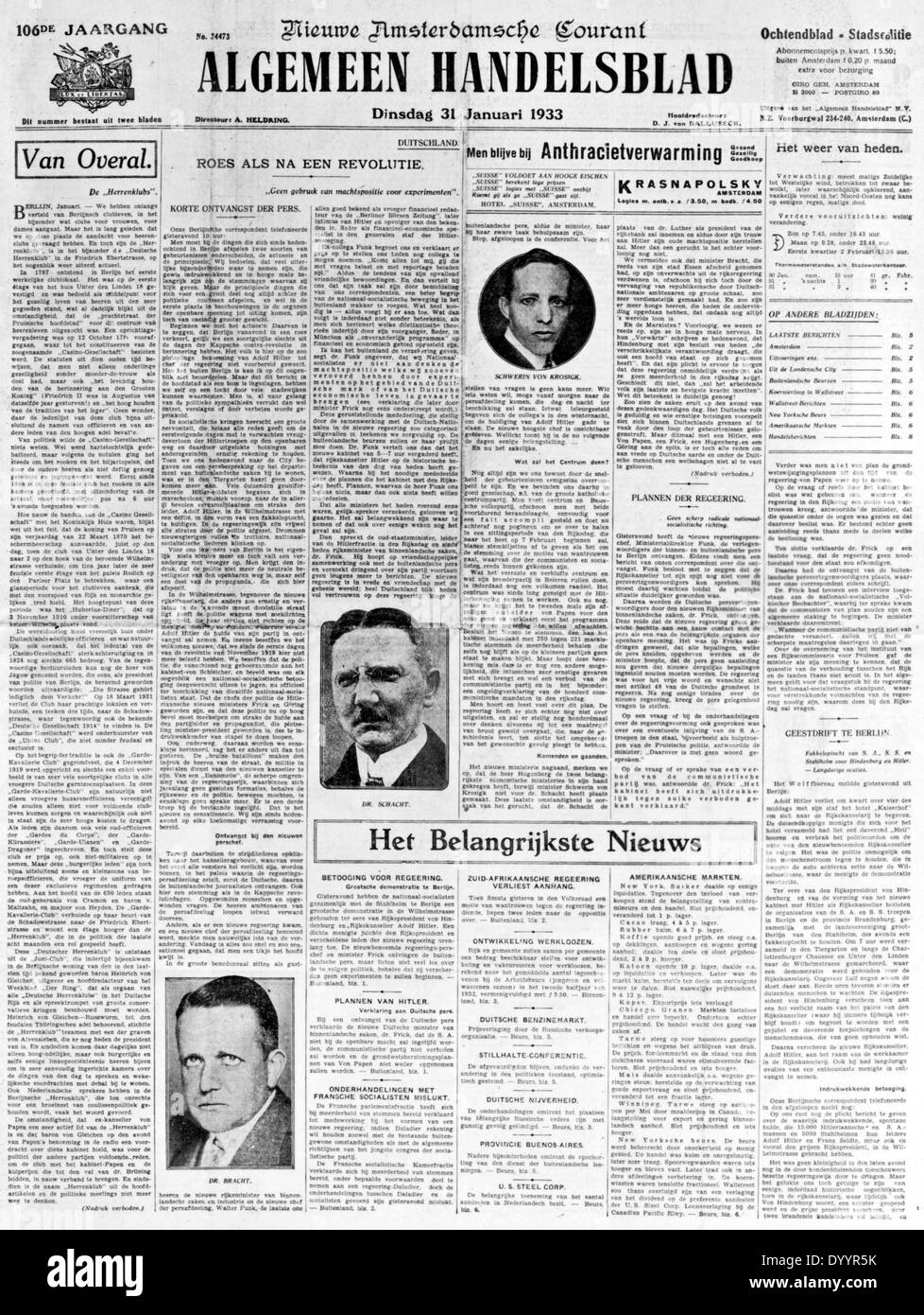 Amsterdam newspapers Black and White Stock Photos & Images - Alamy