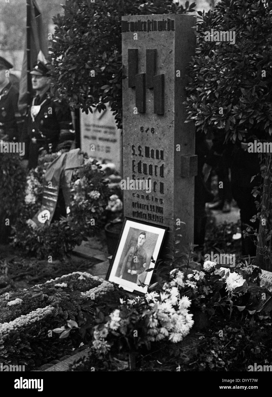 Memorial stone inauguration for SS man Eduard Felsen, 1933 Stock Photo ...