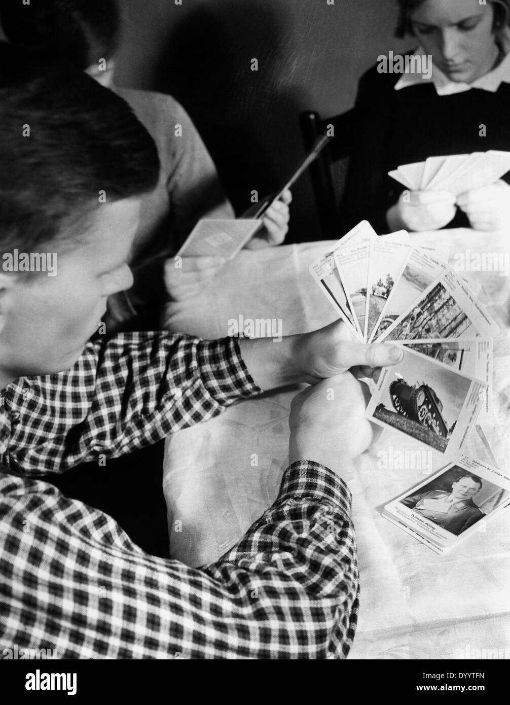 Children card game Black and White Stock Photos & Images - Alamy