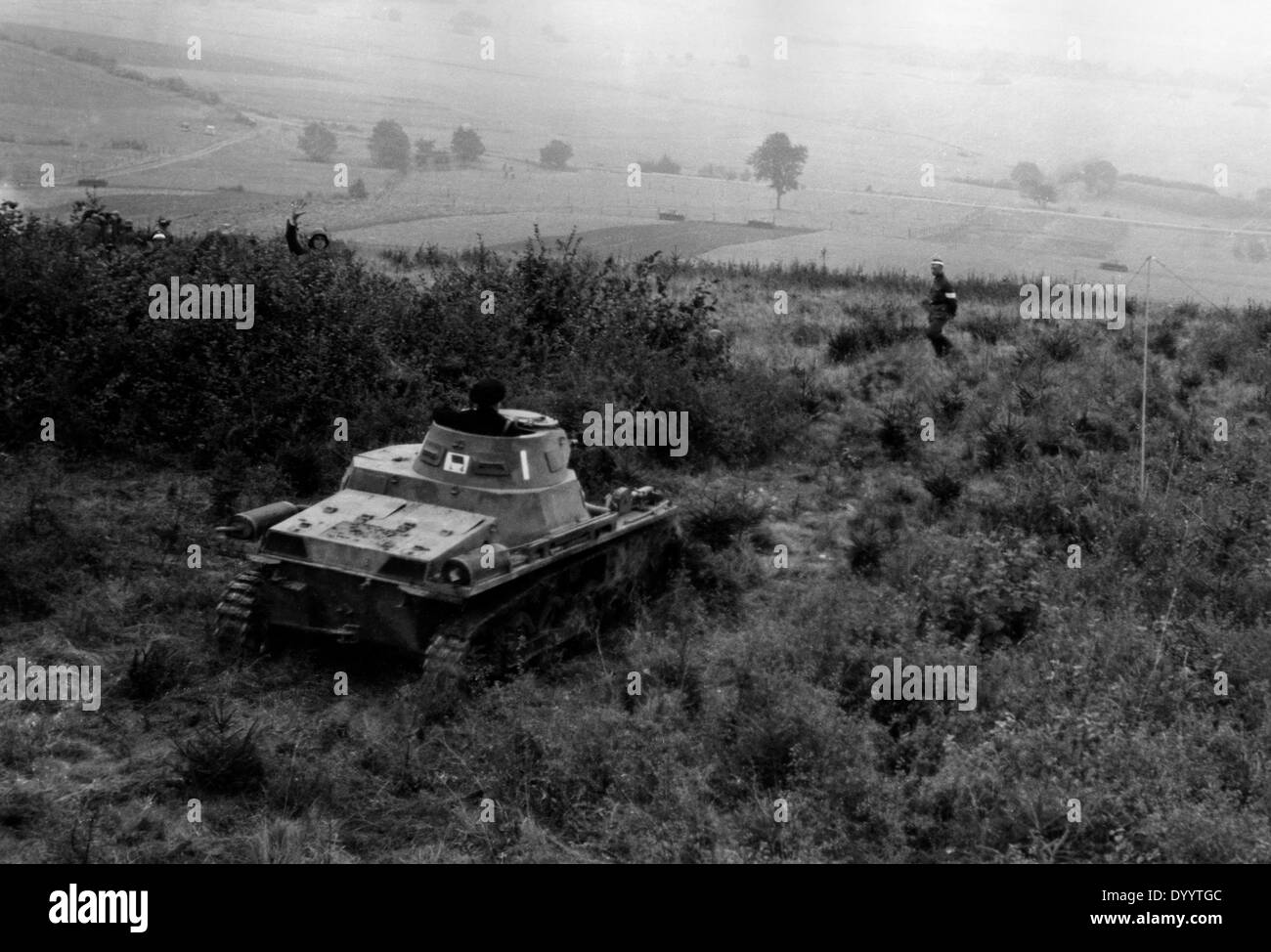 Tank maneuver in the open country, 1935 Stock Photo - Alamy