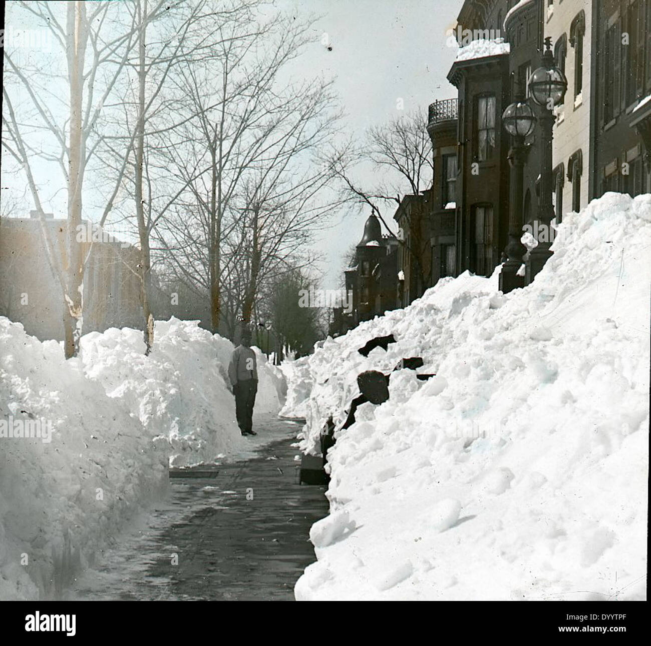 A storm in 1899 is depicted affecting locations on 18th Street and ...