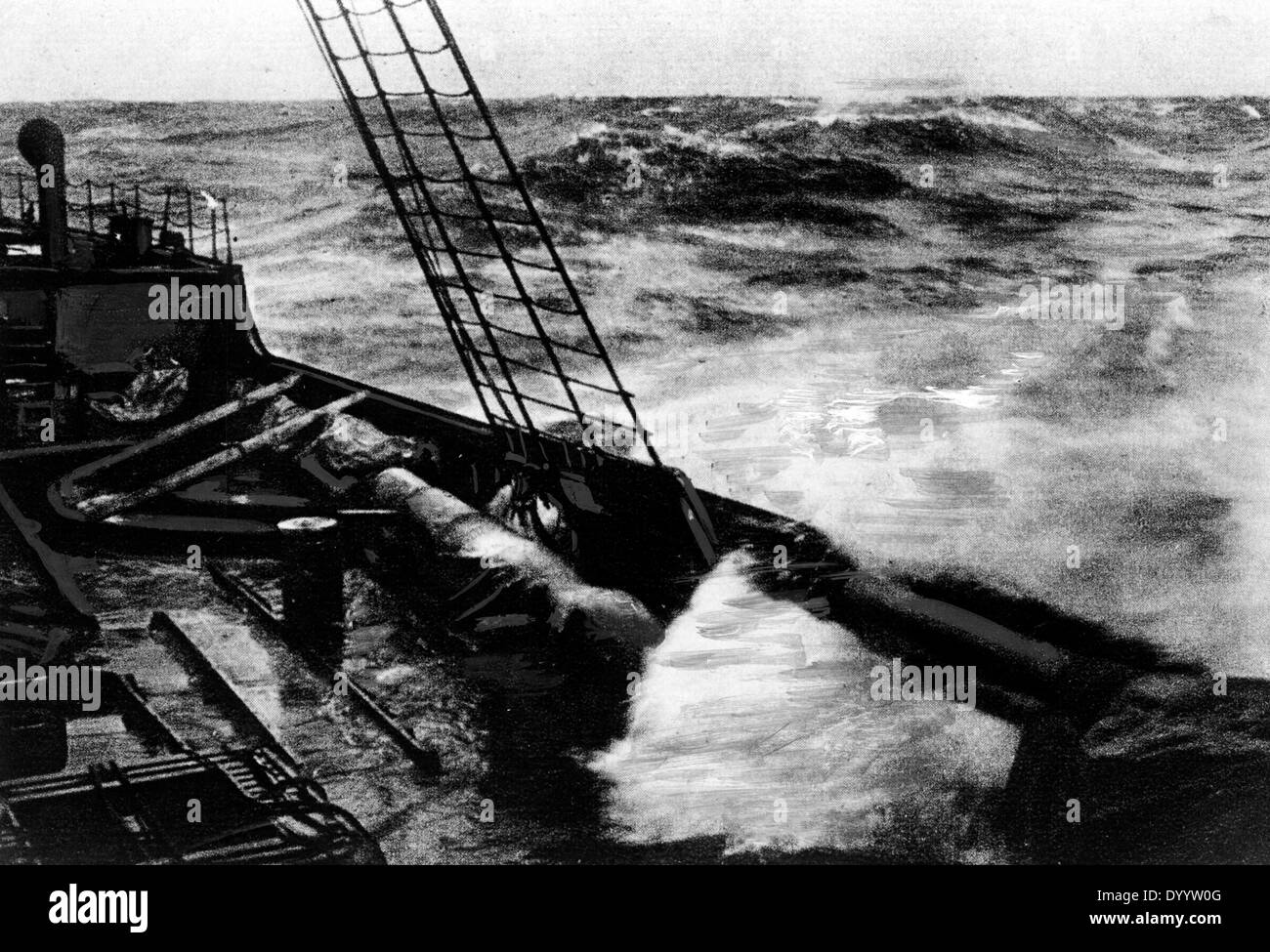 German auxiliary cruisers on rough sea Stock Photo - Alamy
