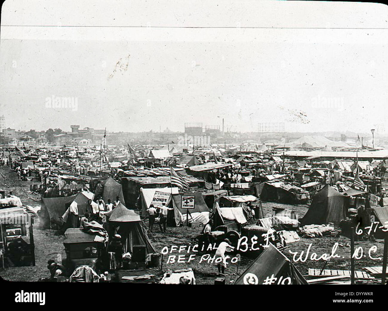 A 1932 photograph of the Bonus Army camp located at 1304 18th Street in Anacostia Flats ...
