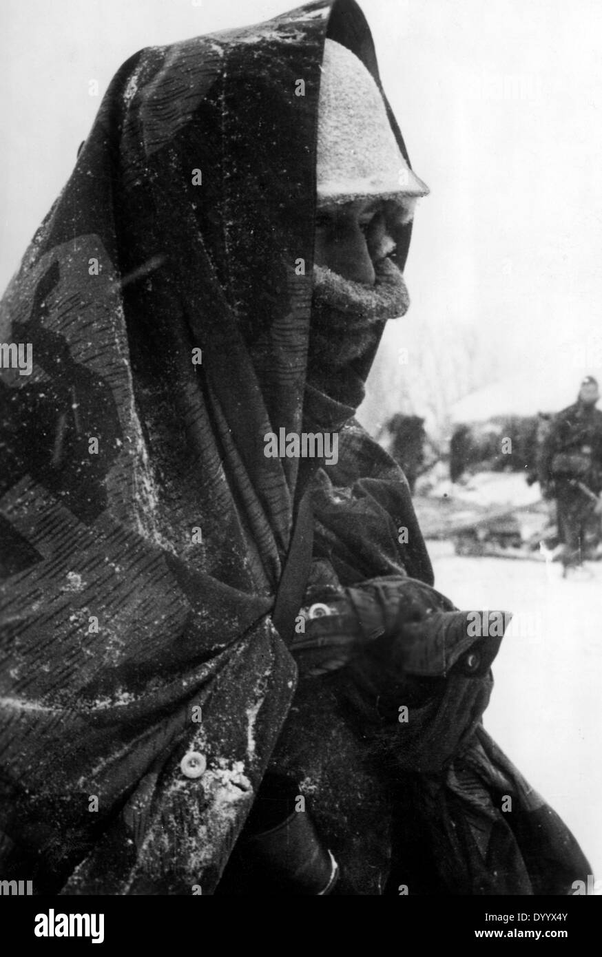A German soldier during the winter on the Eastern Front, 1942 Stock ...