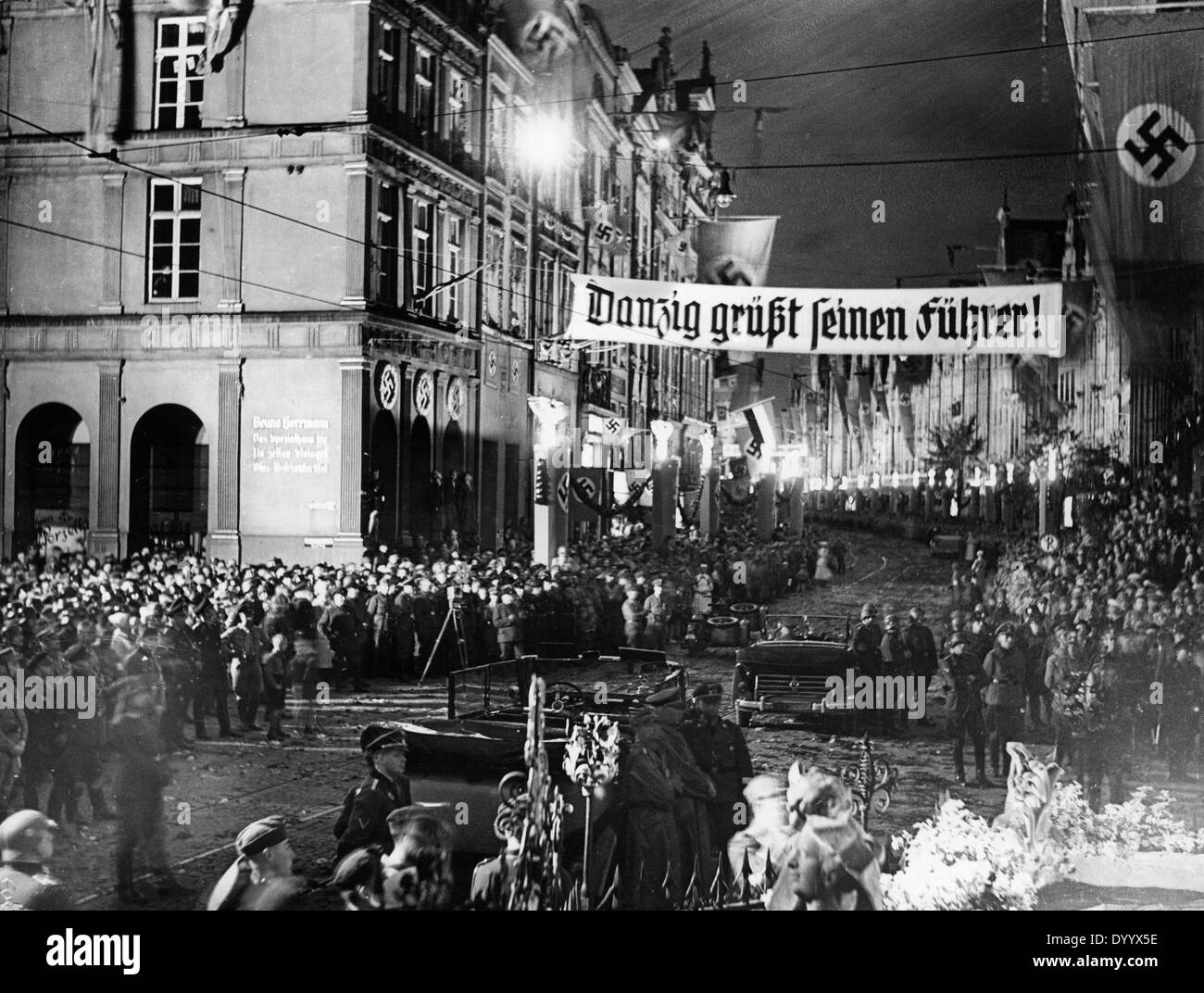 People in Danzig during a speech of Adolf Hitler, 1939 Stock Photo - Alamy People in Danzig during a speech of Adolf Hitler, 1939 Stock Photo - Alamy