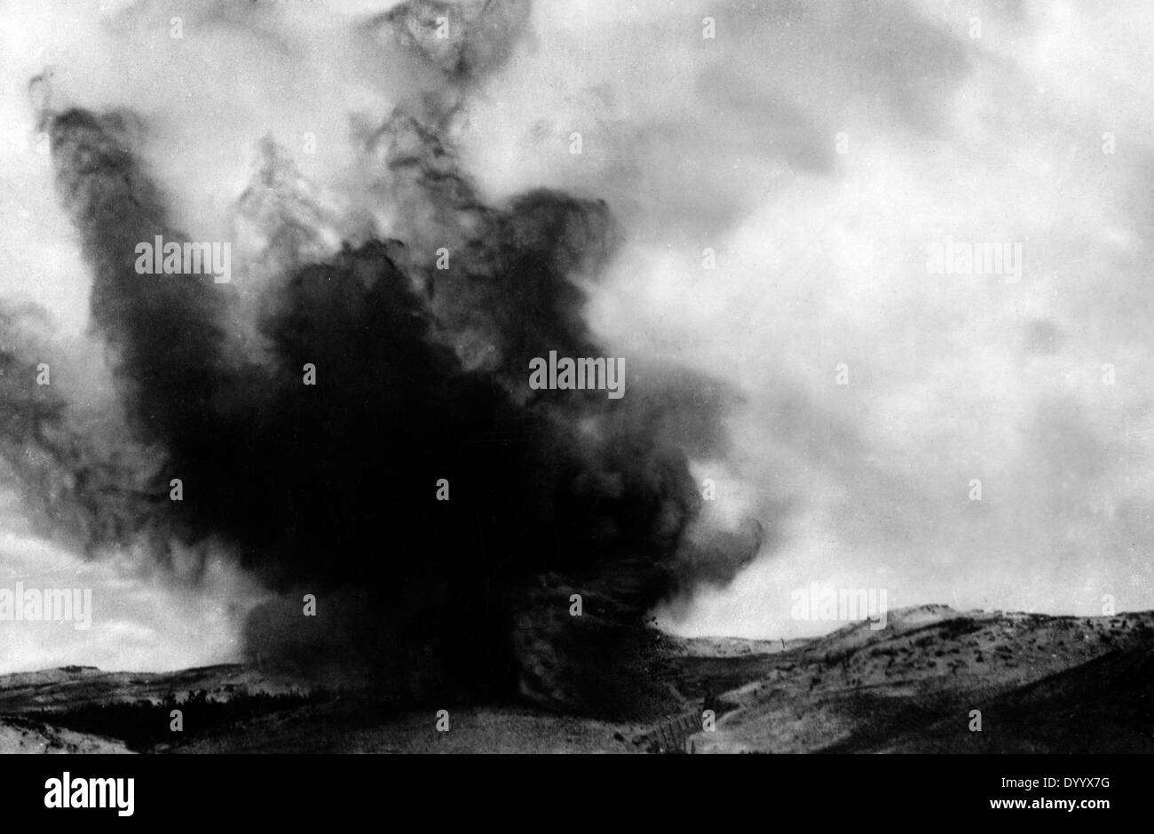 Impact of a shell during the Battle of Tannenberg, 1914 Stock Photo - Alamy