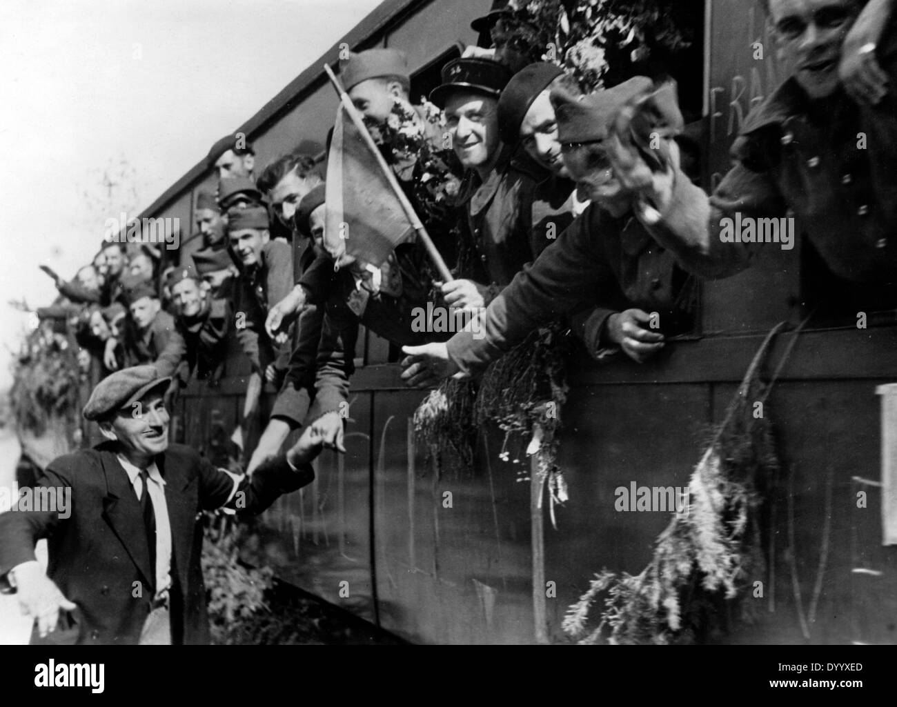 Normandy train Black and White Stock Photos & Images - Alamy