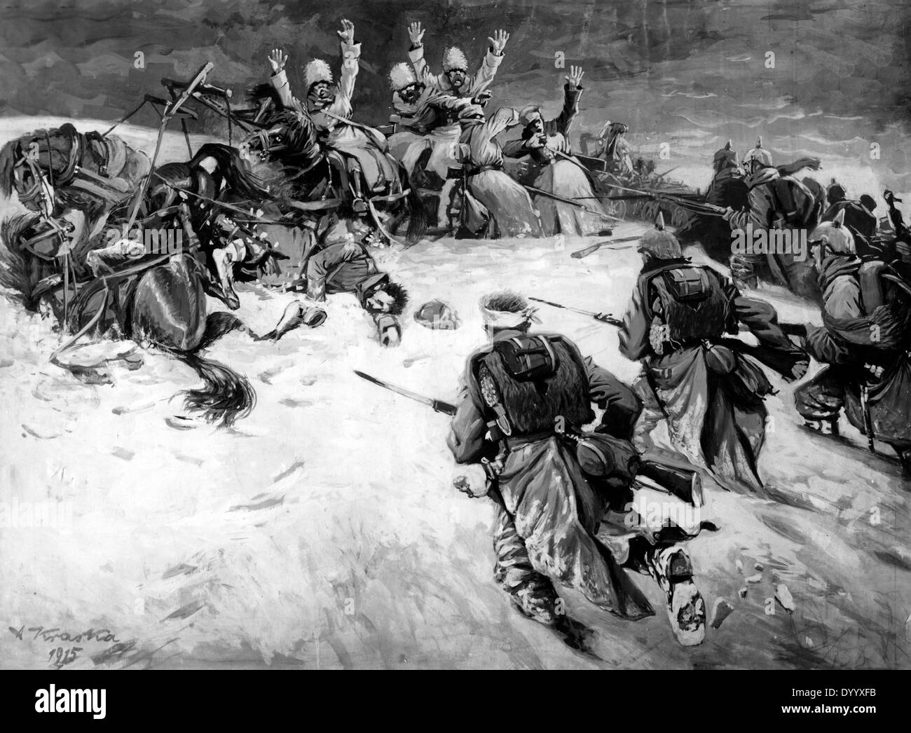 Assault of the German troops, 1915 Stock Photo - Alamy