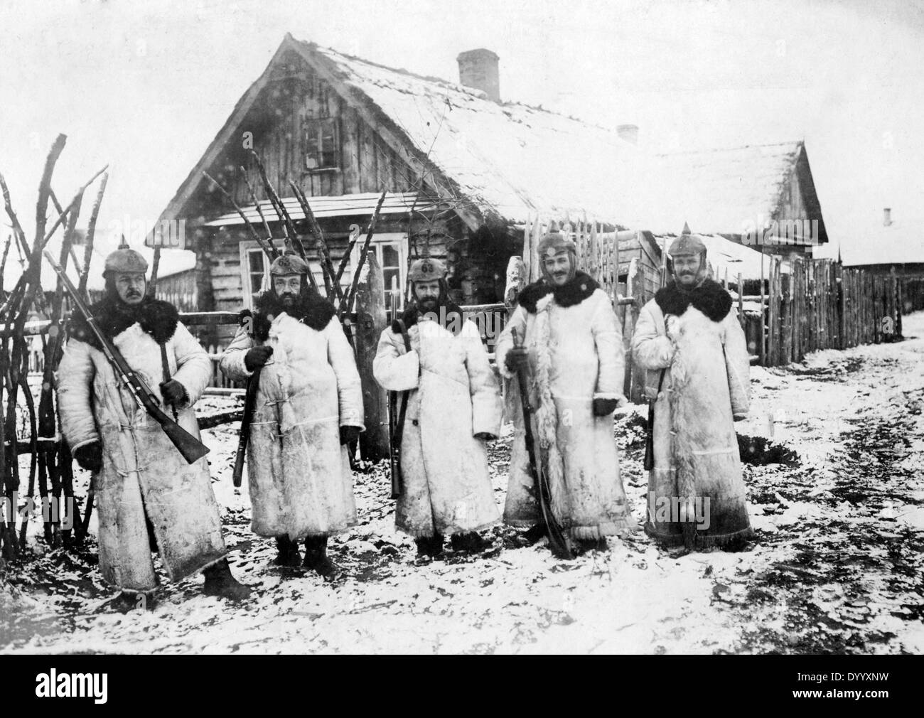German sentry in winter gear, 1915 Stock Photo - Alamy