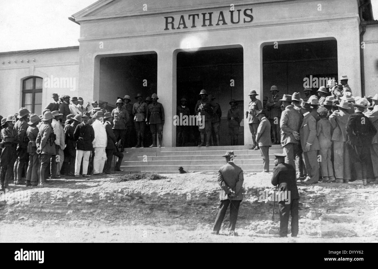 City hall in Namibia in World War I during the German colony Stock ...