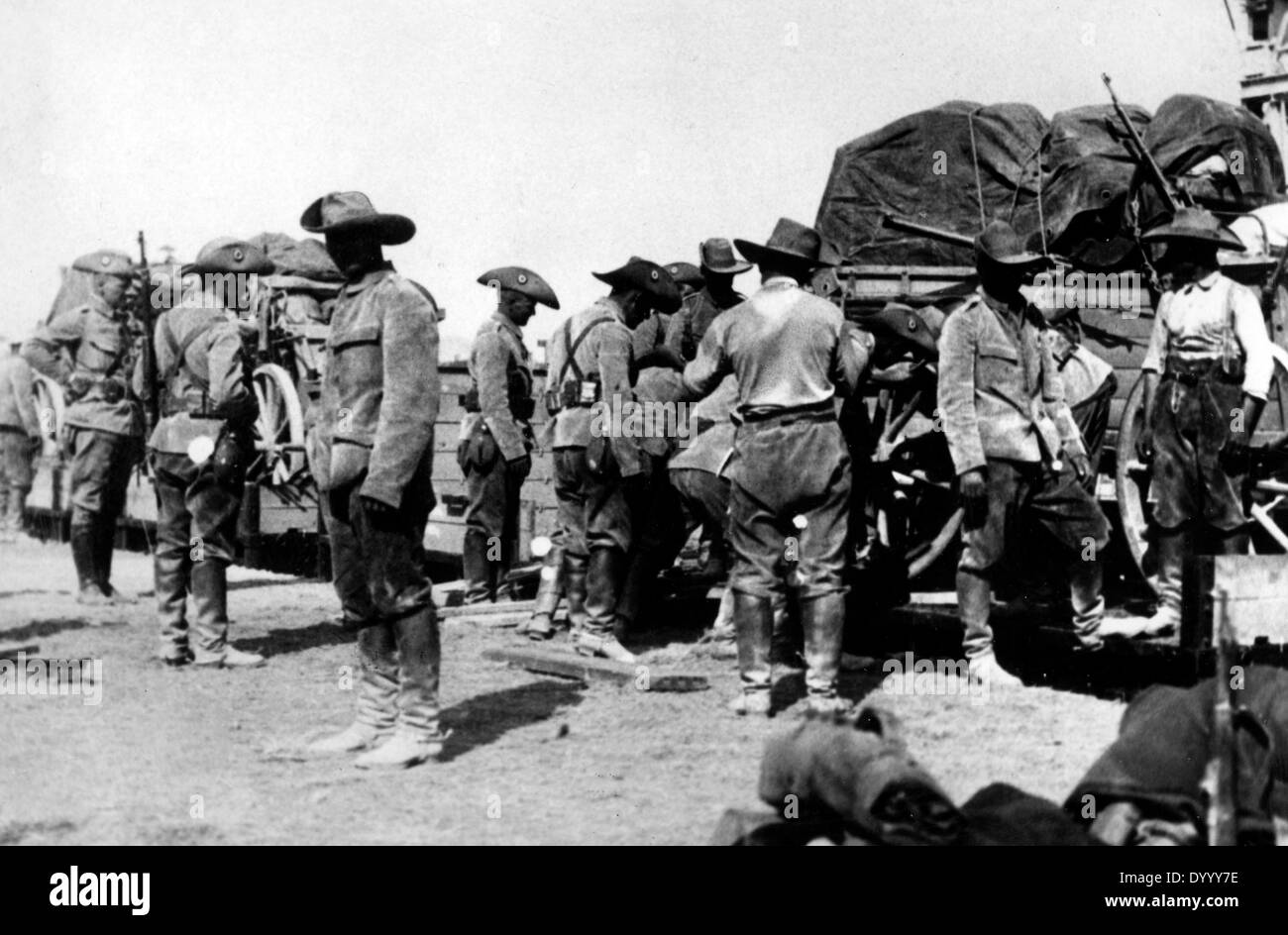 German protection force in German East Africa in World War I Stock ...