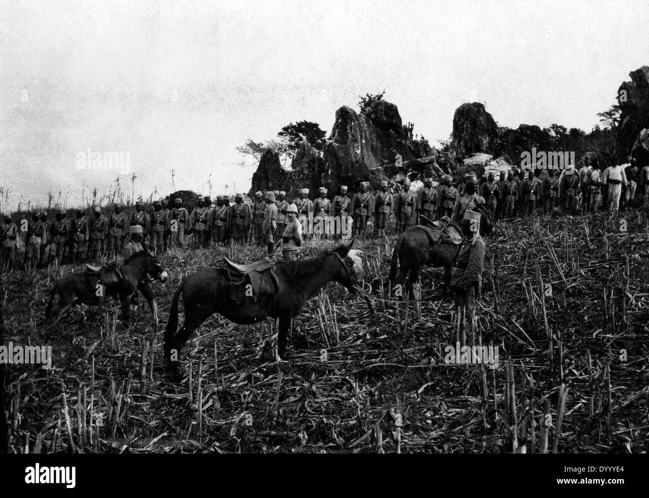 German protection force in German East Africa in World War I Stock ...