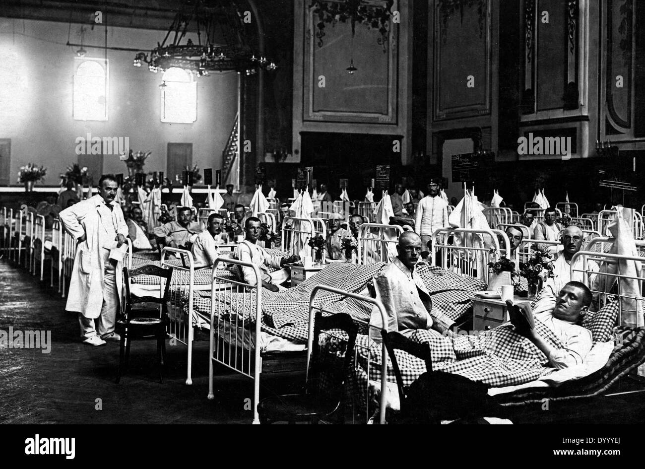 Military hospital 'Hasenheide', World War I, 1914 Stock Photo - Alamy