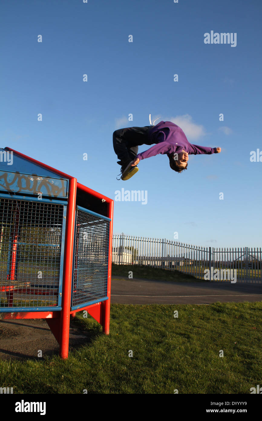 Doing a backflip hi-res stock photography and images - Alamy