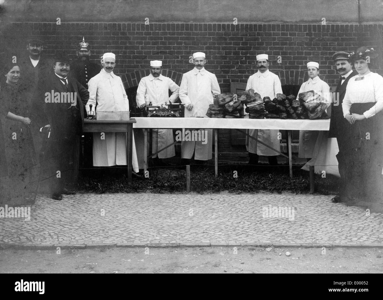 German meat market Black and White Stock Photos & Images - Alamy
