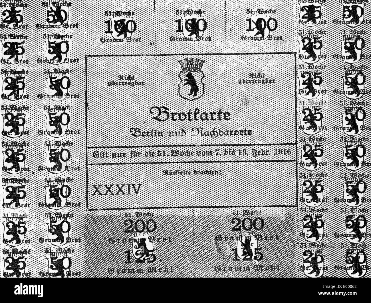 Food ration card hi-res stock photography and images - Alamy