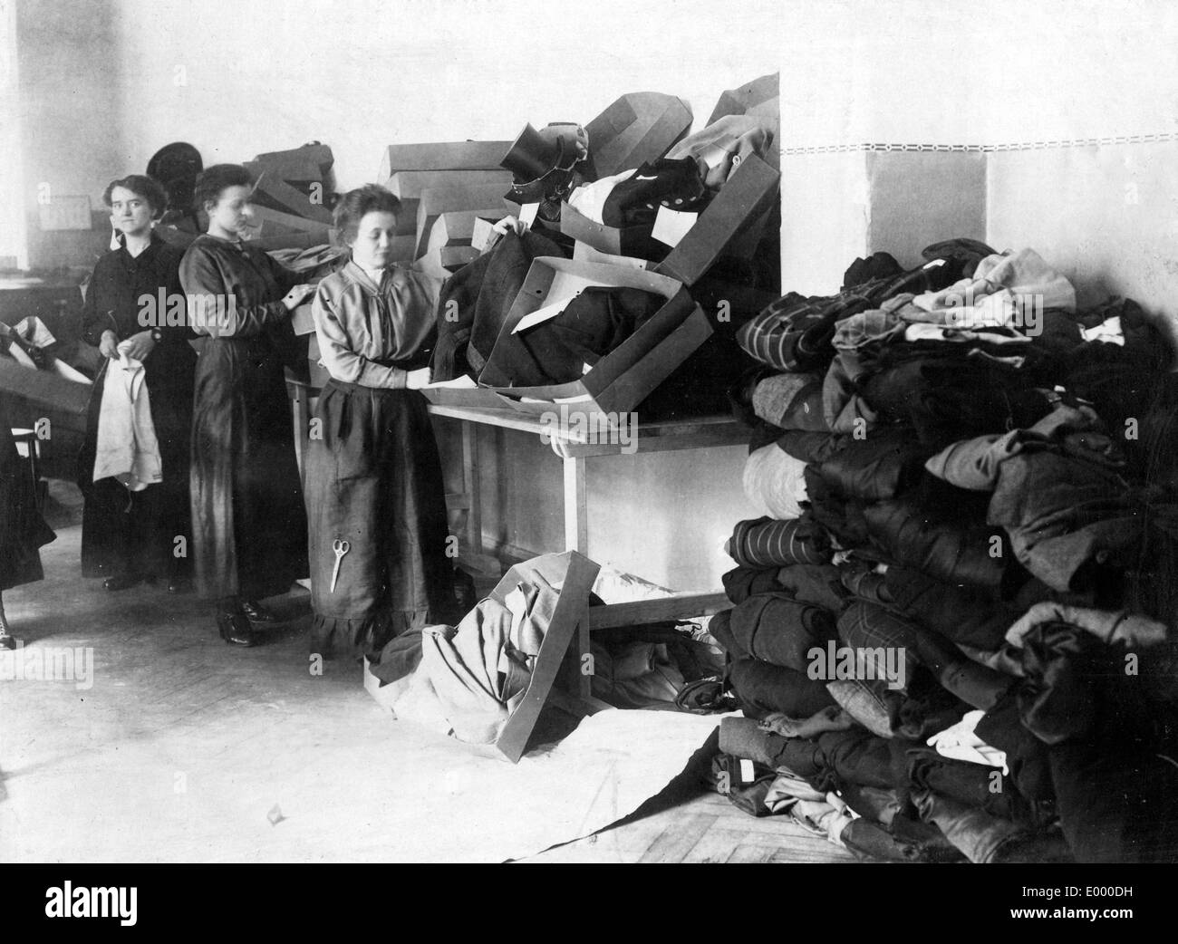 Clothes collection point in Berlin, 1918 Stock Photo - Alamy