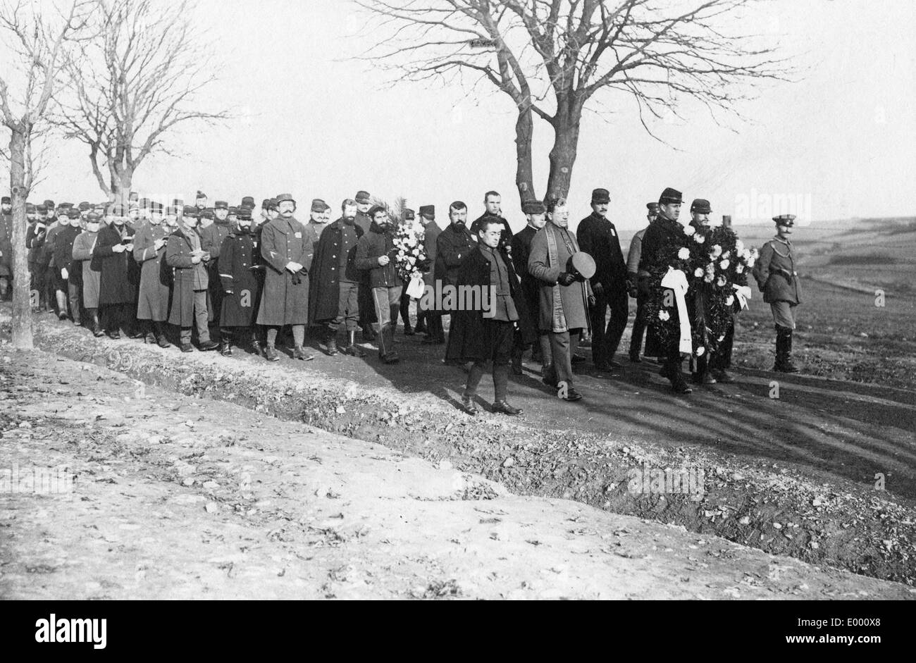 Funeral of a French prisoner of war, 1916 Stock Photo - Alamy