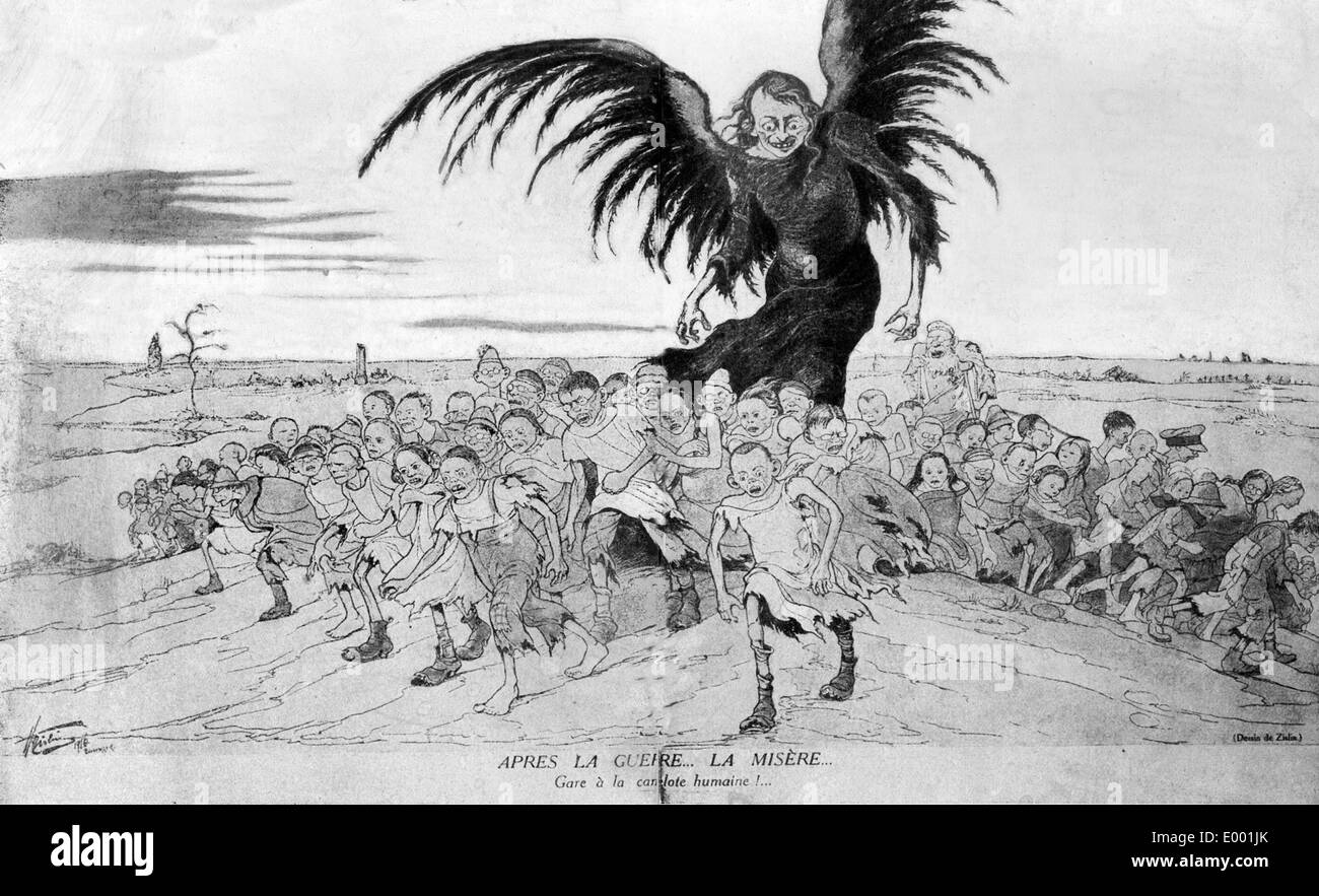 First World War: Anti-German propaganda of the Entente, 1916 Stock ...