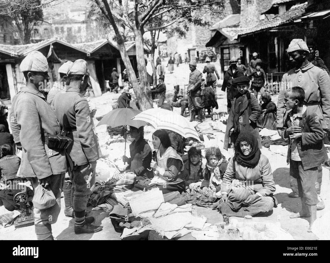 Turkish troops at the Aegean in World war I, 1917 Stock Photo - Alamy