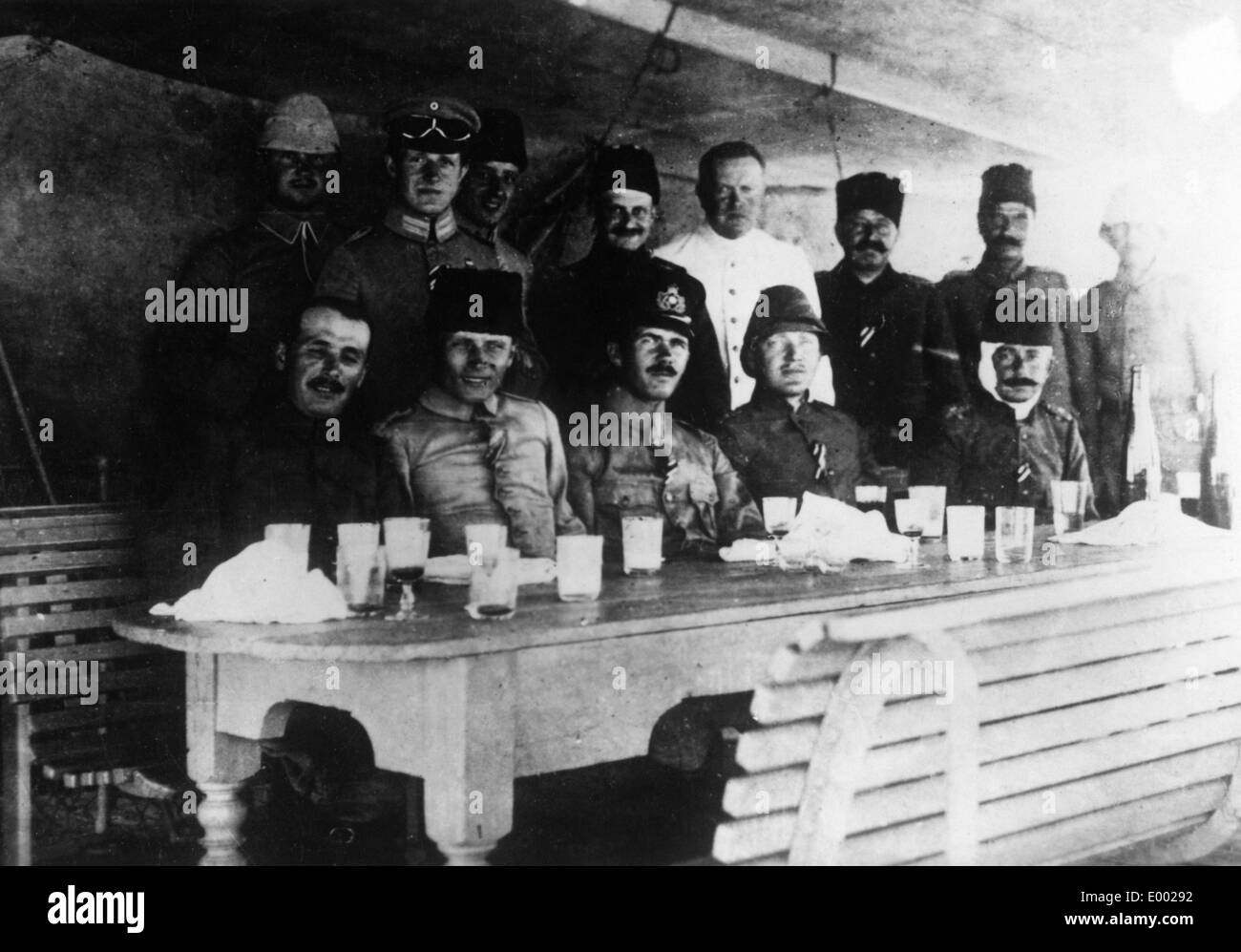 German and Turkish officers on a ship, 1916 Stock Photo - Alamy