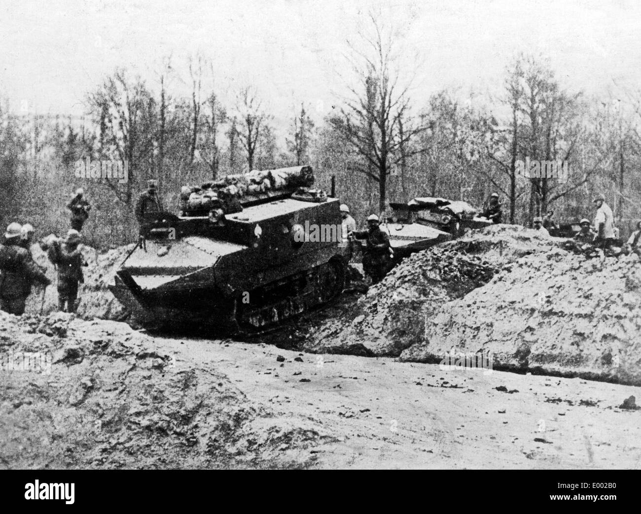 French tanks on the Western Front, 1918 Stock Photo - Alamy