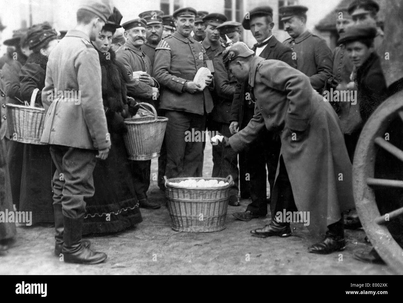 German soldiers on a market in Blankenberghe, 1916 Stock Photo - Alamy