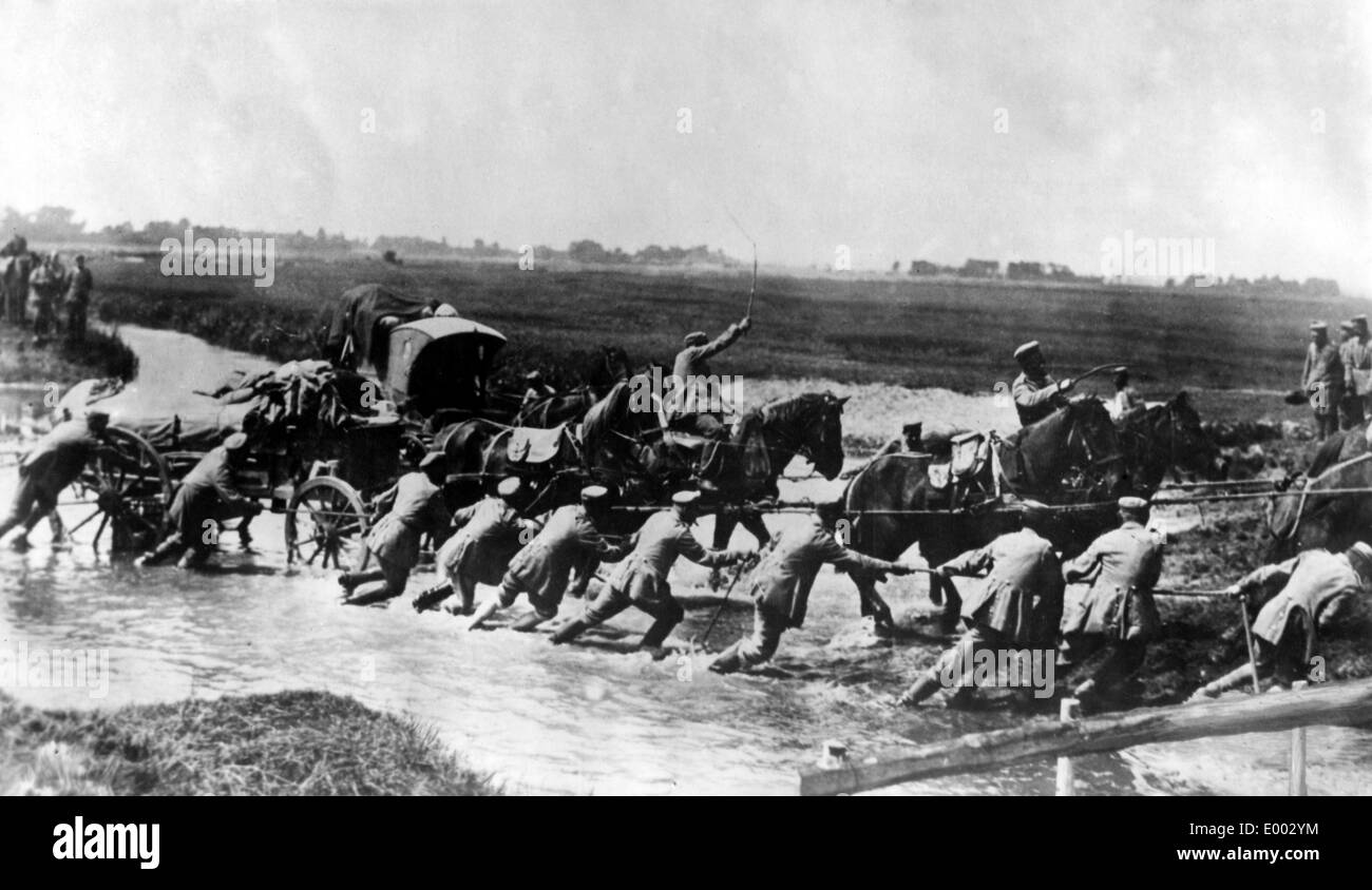 German supply column Stock Photo - Alamy