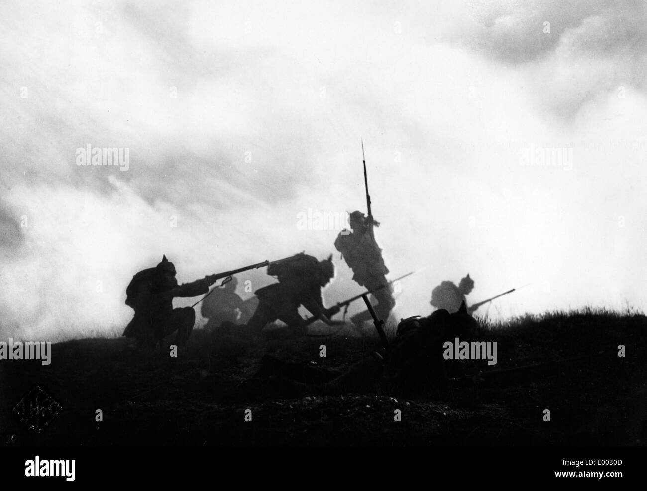 Attack of the German infantry at the western front Stock Photo - Alamy