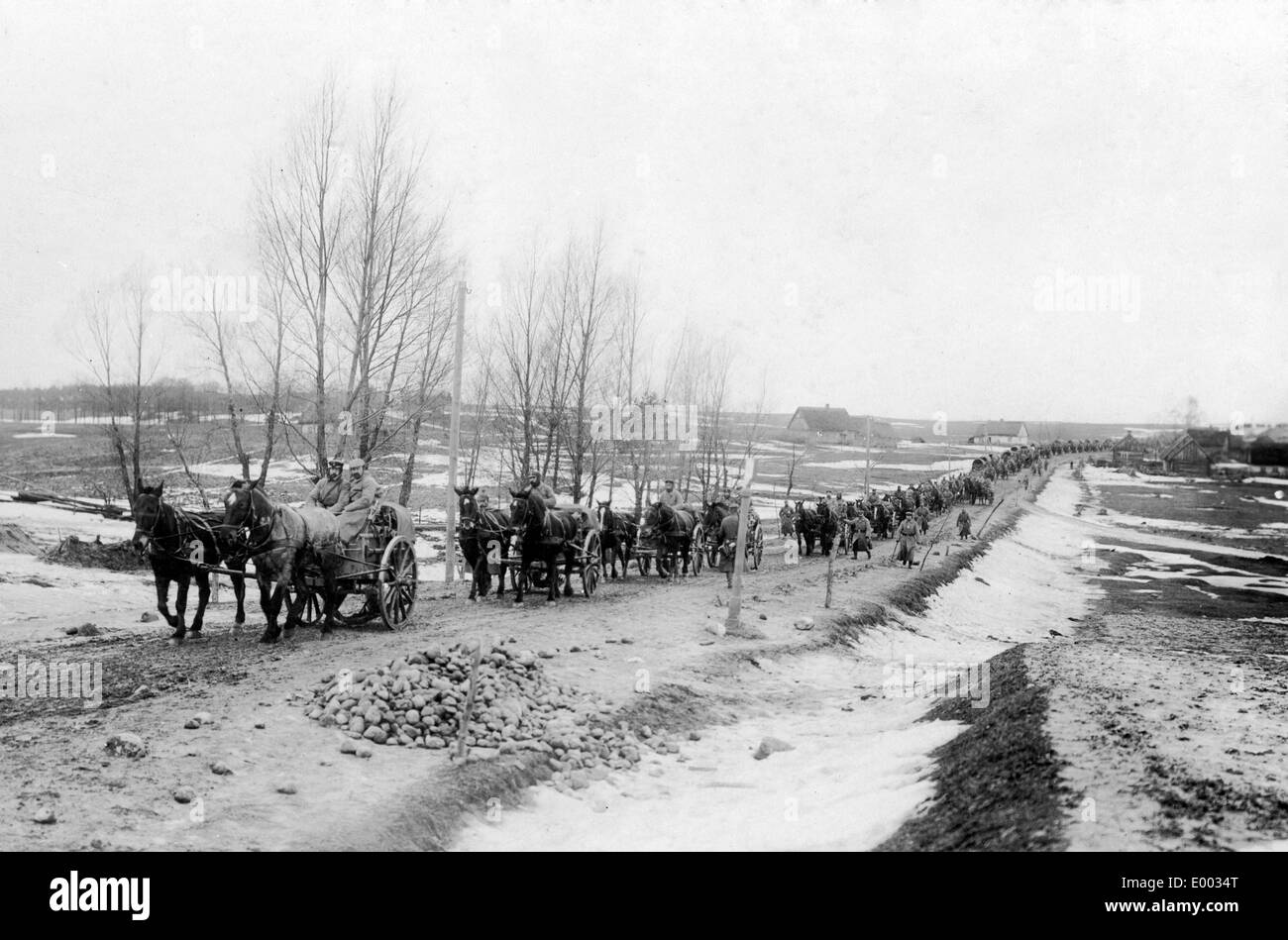 German supply train at the Eastern Front, 1915 Stock Photo - Alamy