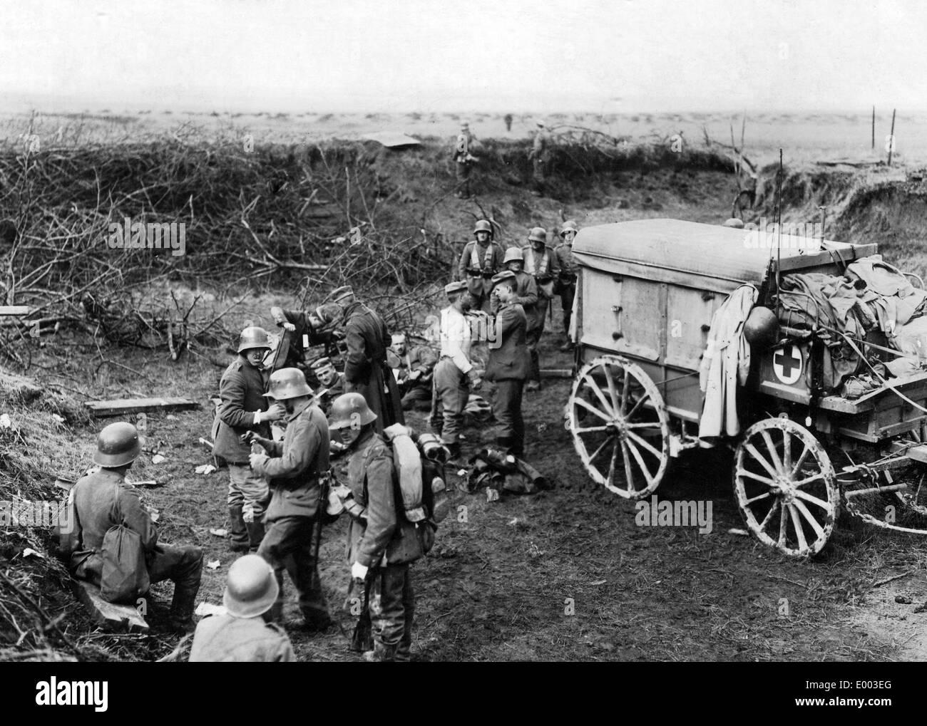 German military hospital at the Western Front, 1917 Stock Photo - Alamy