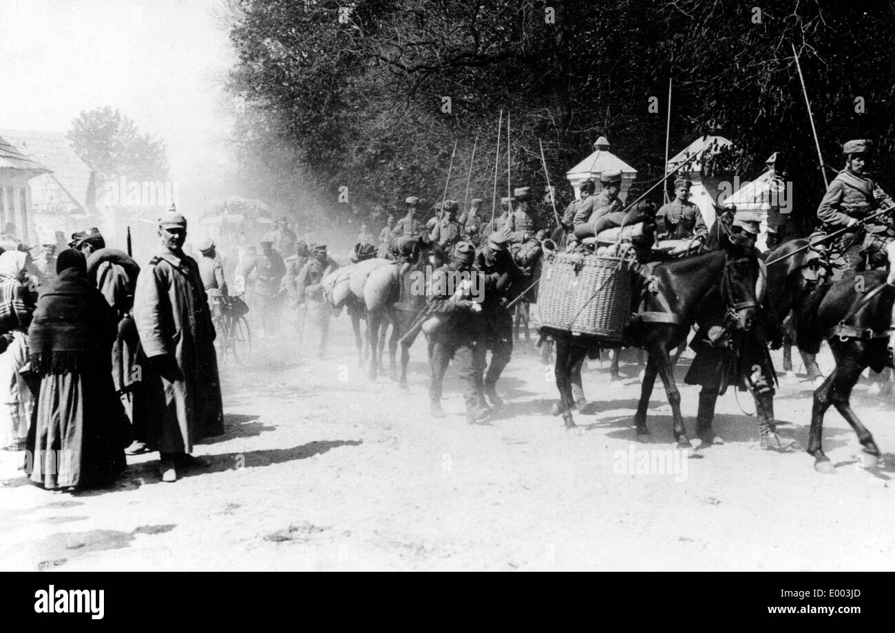 Austro-German troops on the march in Galicia, 1915 Stock Photo - Alamy