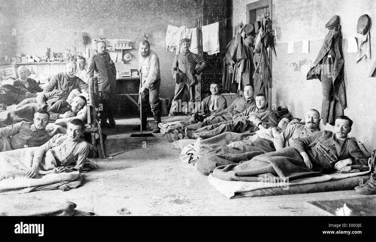 Makeshift field hospital in Galicia, 1915 Stock Photo - Alamy