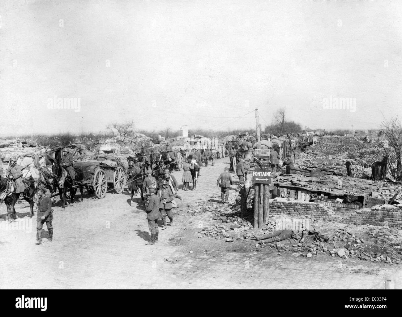 German advance during the summer offensives, 1918 Stock Photo - Alamy