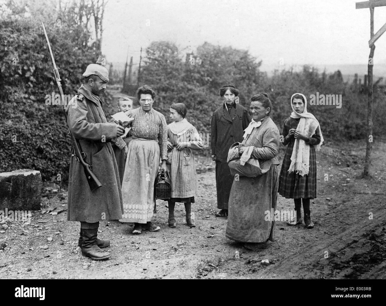 German soldier french village hi-res stock photography and images - Alamy